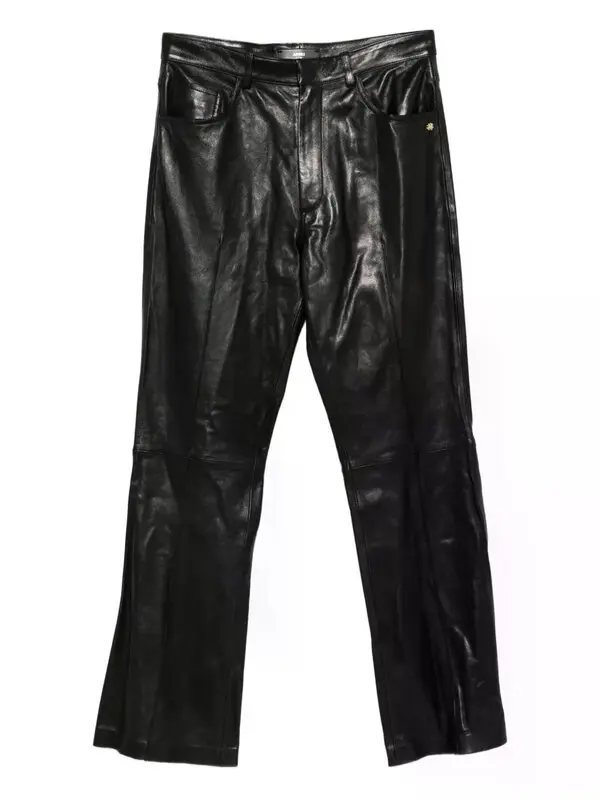 Amiri Leather Bootcut Trousers