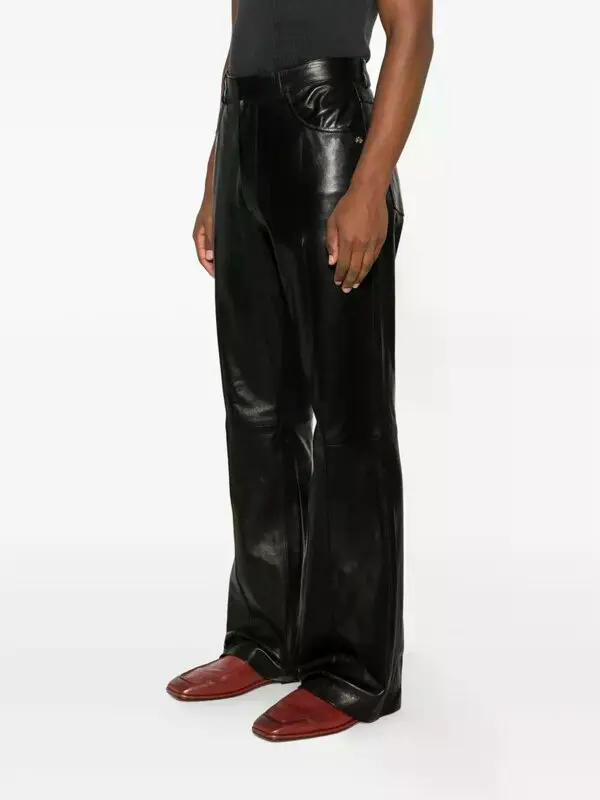 Amiri Leather Bootcut Trousers