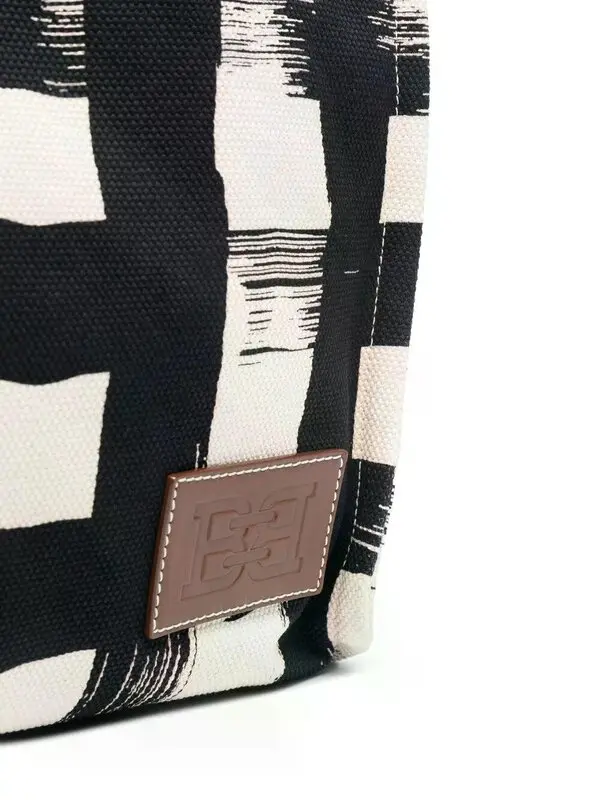 Bally Painted Check Pattern Tote