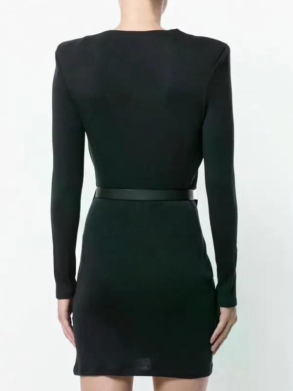 Balmain V-neck Crossover Dress