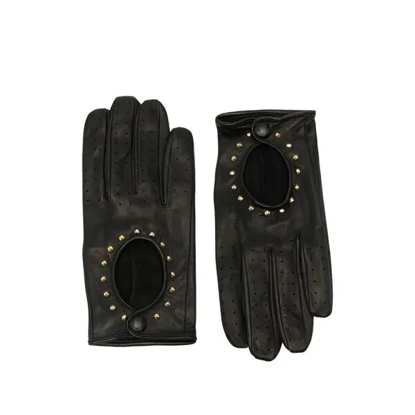 ERNEST W. BAKER Leather Gloves - Black
