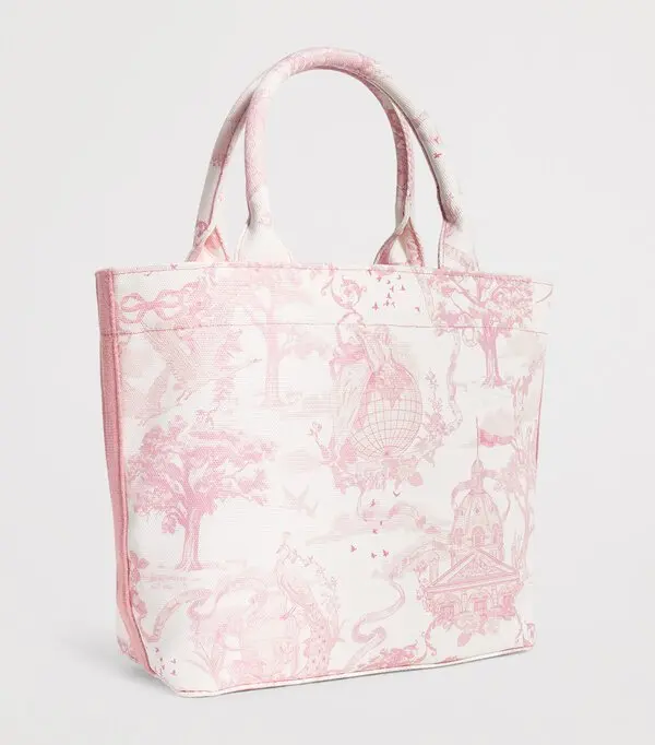 Harrods Small Toile Print Tote Bag - Pink
