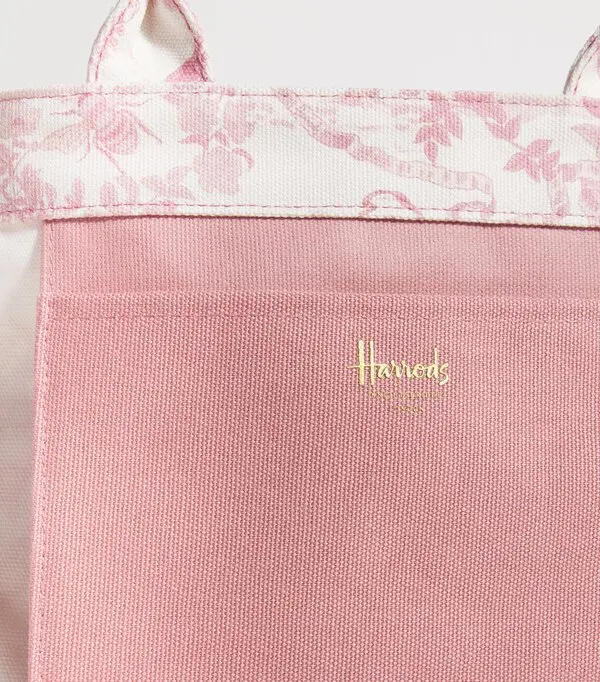 Harrods Small Toile Print Tote Bag - Pink