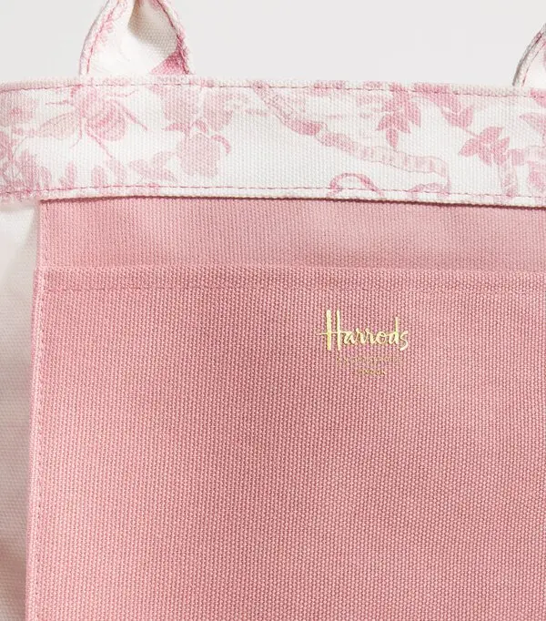 Harrods Small Toile Print Tote Bag - Pink