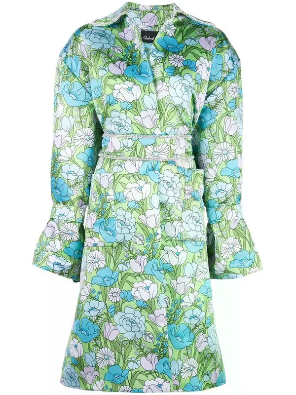 RICHARD QUINN Floral-print Flared Dress