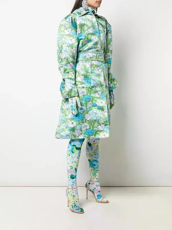RICHARD QUINN Floral-print Flared Dress