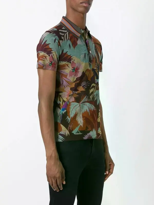 Valentino Garavani Tropical Print Polo Shirt