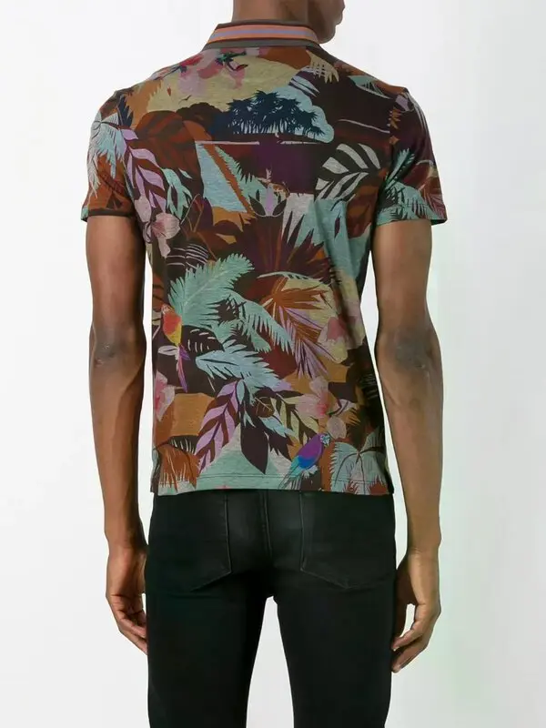 Valentino Garavani Tropical Print Polo Shirt