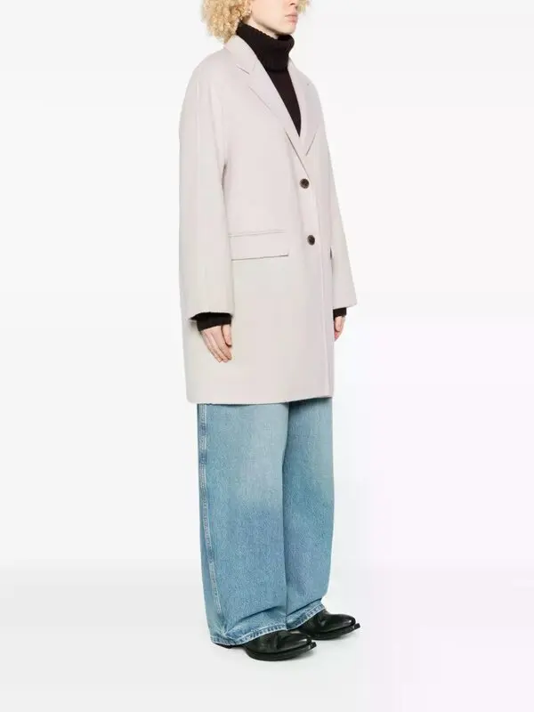 THE DYNAMIS STUDIO Button-fastening Patch-pocket Coat - Pink