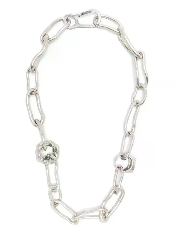 AMBUSH Ring Pendant Chain Necklace - Silver