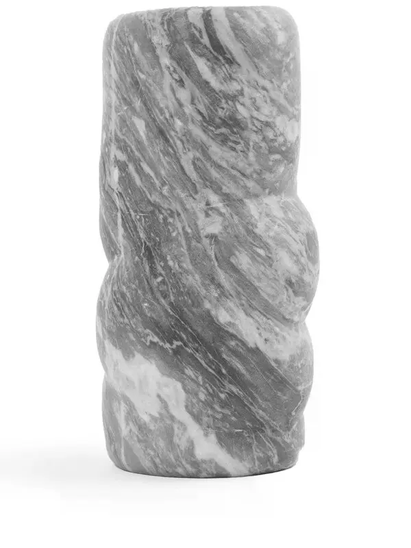 BLOC STUDIOS Fatroll Marble Vase - Grey