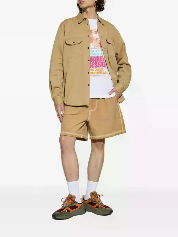 Dsquared2 Drawstring Cotton Track Shorts