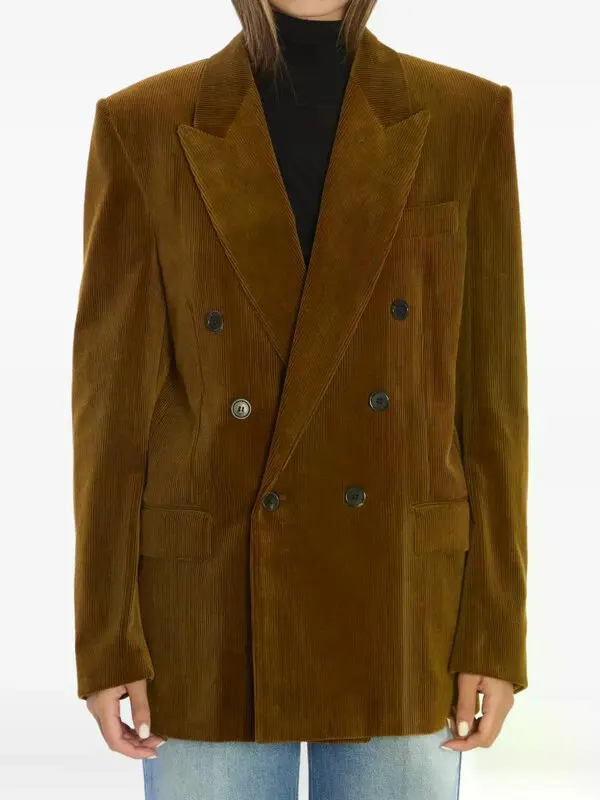 Saint Laurent Corduroy Double-breasted Blazer