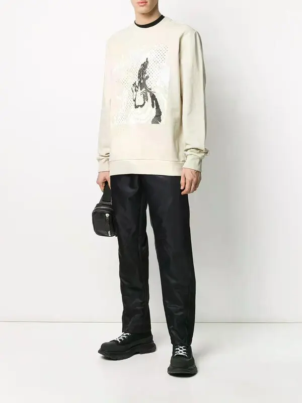 1017 Alyx 9sm Abstract-print Perforated Sweatshirt