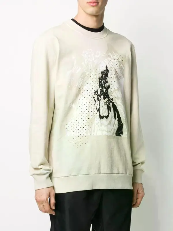 1017 Alyx 9sm Abstract-print Perforated Sweatshirt