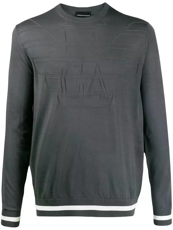 Emporio Armani Logo Embroidered Sweater