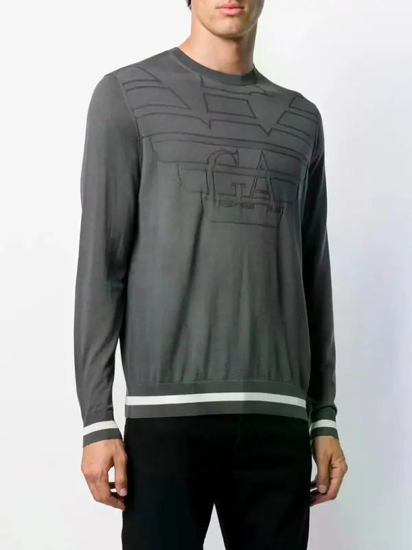 Emporio Armani Logo Embroidered Sweater