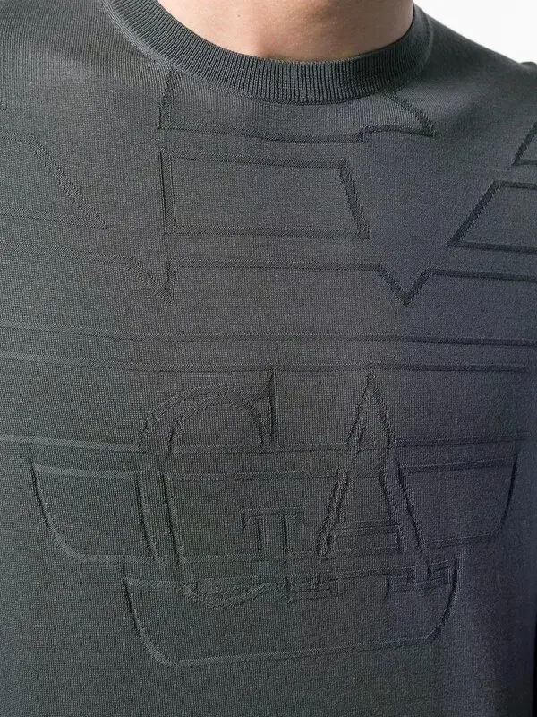 Emporio Armani Logo Embroidered Sweater