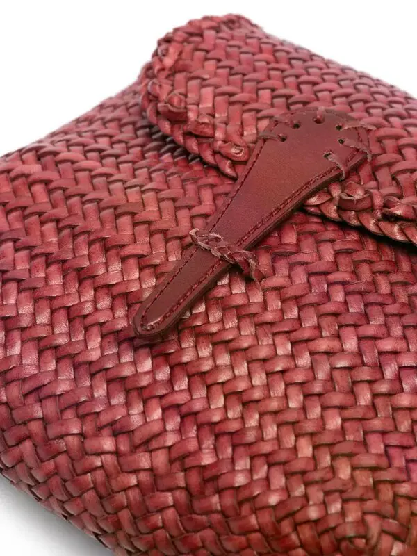 Dragon Diffusion Mini City Woven Crossbody Bag - Red