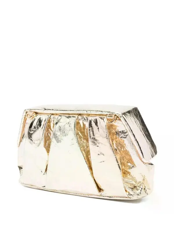 THEMOIRE Pleated Metallic Clutch