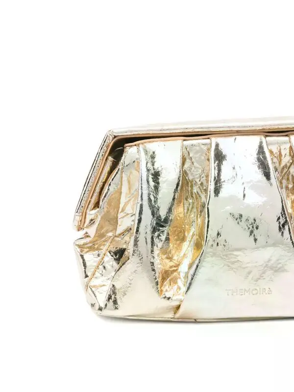 THEMOIRE Pleated Metallic Clutch