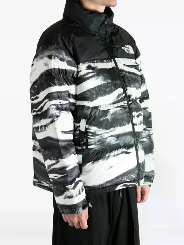 The North Face Wave-print Puffer Jacket