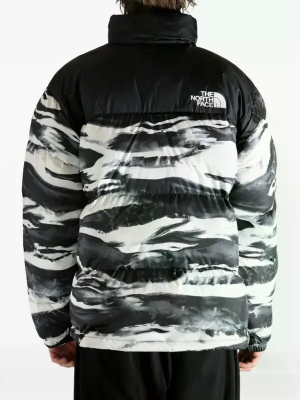 The North Face Wave-print Puffer Jacket