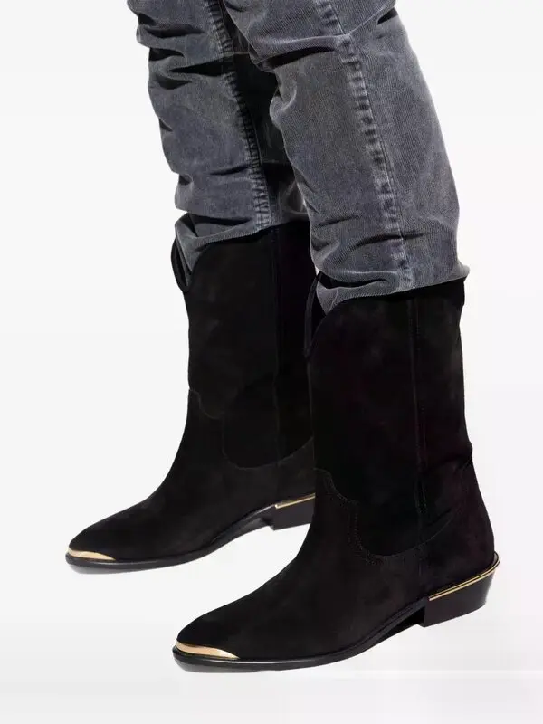 Isabel Marant Metallic-toe Suede Boots