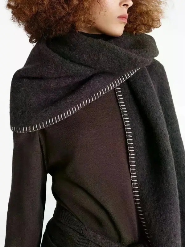 Lemaire Cocotte-Stitch Scarf - Brown | Editorialist