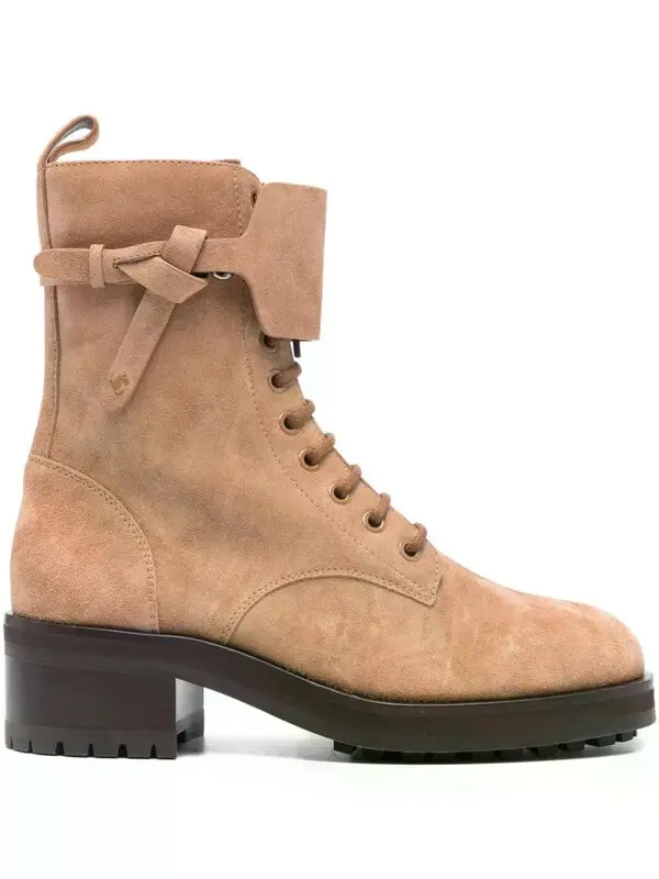 JIMMY CHOO Rosabel Lace-up Boots - Brown