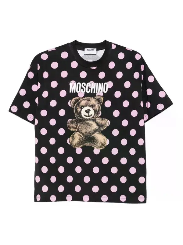 Moschino Teddy-print T-shirt - Black