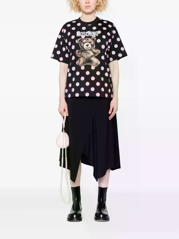 Moschino Teddy-print T-shirt - Black