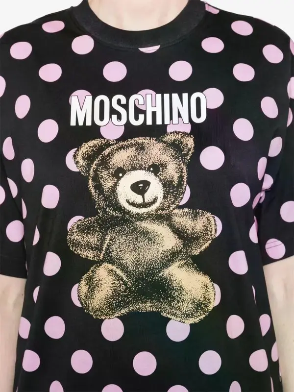 Moschino Teddy-print T-shirt - Black