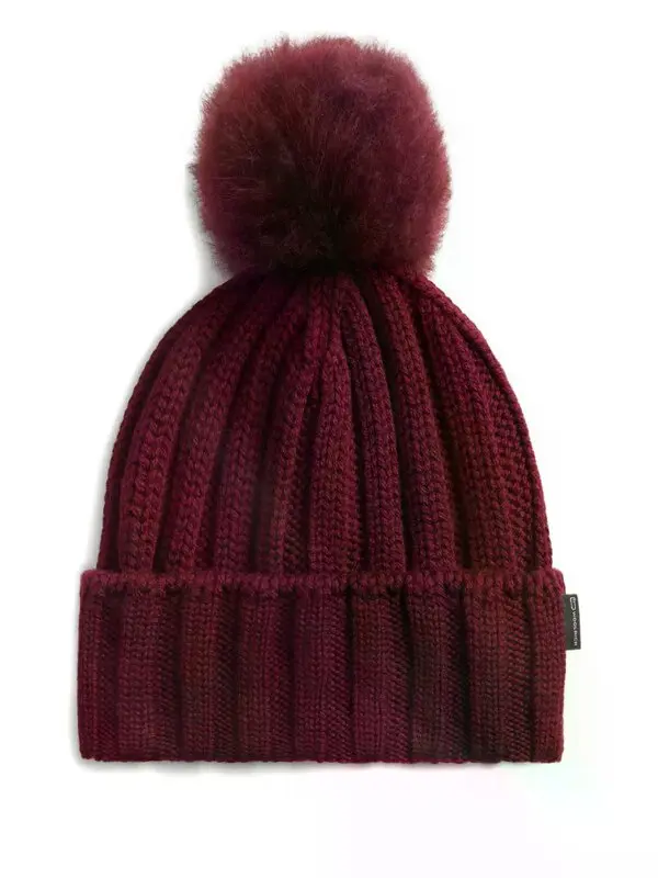 Woolrich Ribbed Pom-pom Beanie - Red
