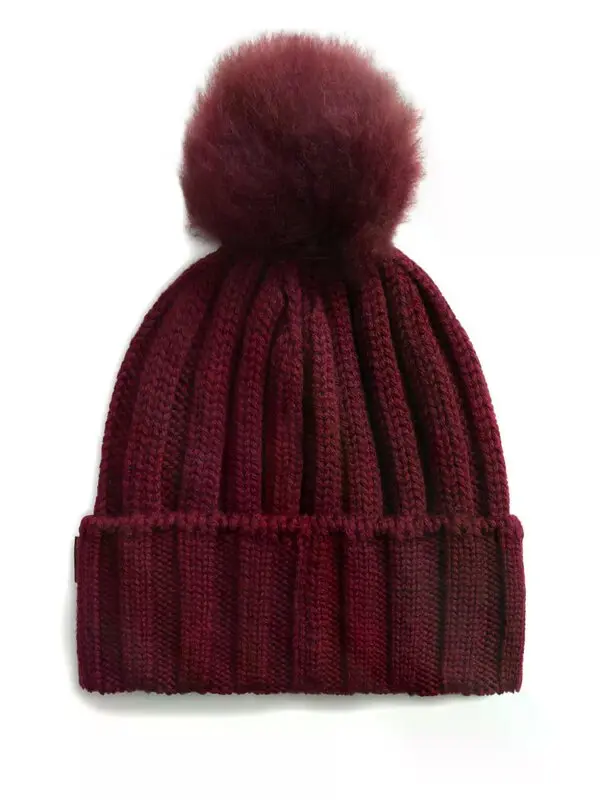 Woolrich Ribbed Pom-pom Beanie - Red
