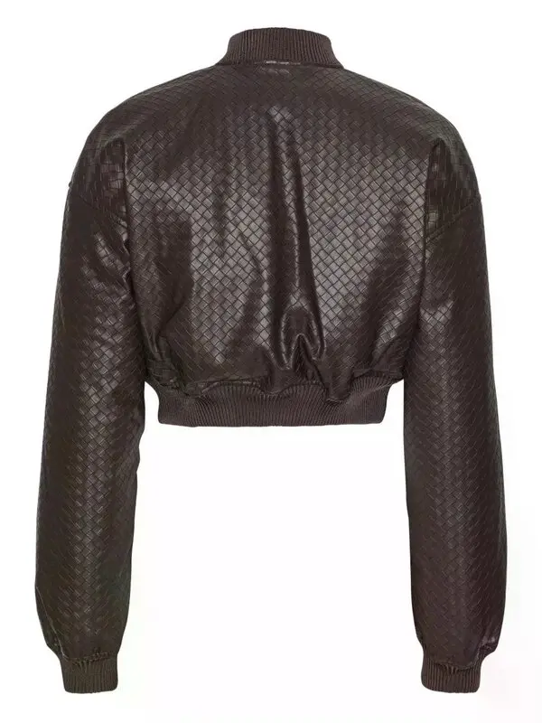 ROTATE BY BIRGER CHRISTENSEN Cropped Puffer Bomber Jacket