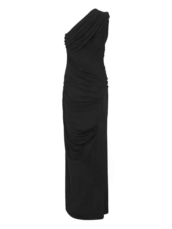 ROTATE BY BIRGER CHRISTENSEN Draped One-shoulder Maxi Dress