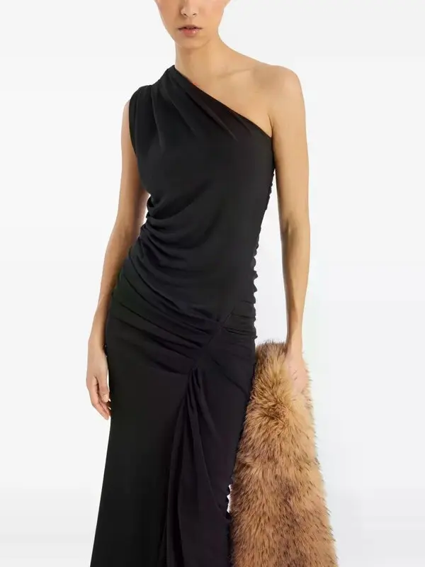ROTATE BY BIRGER CHRISTENSEN Draped One-shoulder Maxi Dress