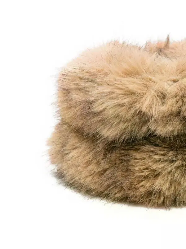 BY MALENE BIRGER Elbie Faux-fur Wrist Cuffs - Brown