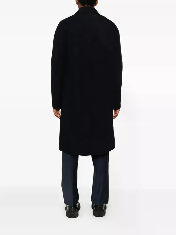 Harris Wharf London Raglan-sleeve Buttoned Coat - Blue
