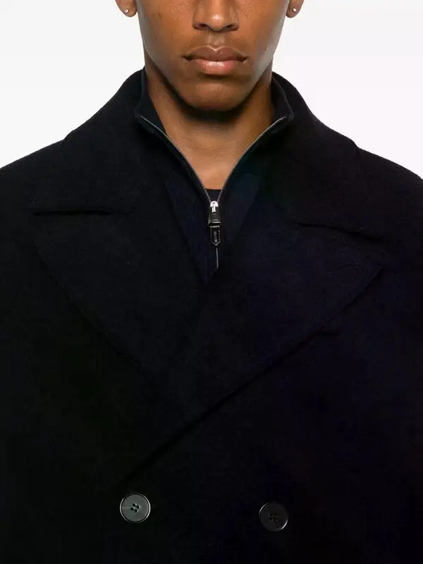 Harris Wharf London Double-breasted Wool Coat - Blue