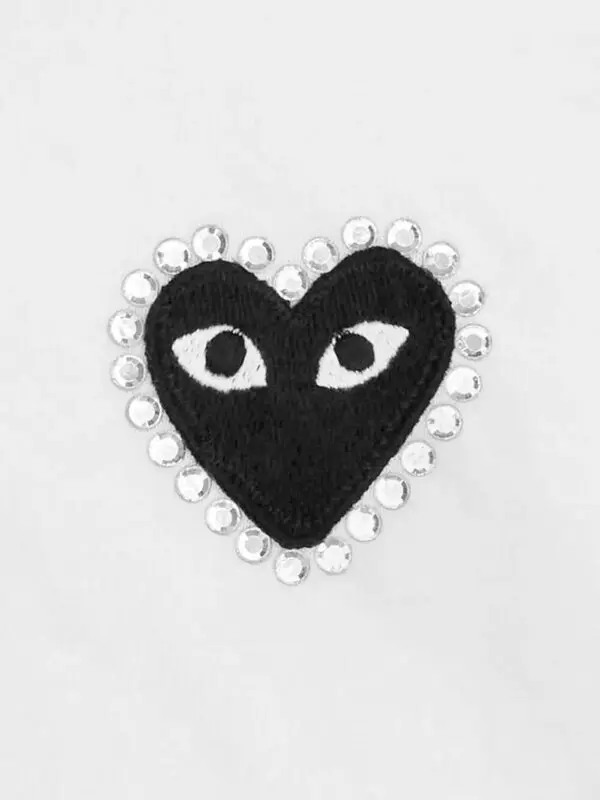 Play Comme Des Garcon Embroidered-heart T-shirt - White