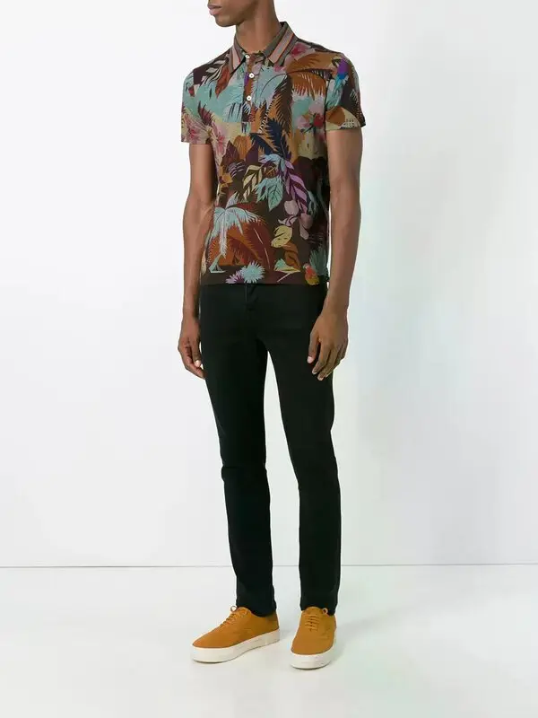 Valentino Garavani Tropical Print Polo Shirt