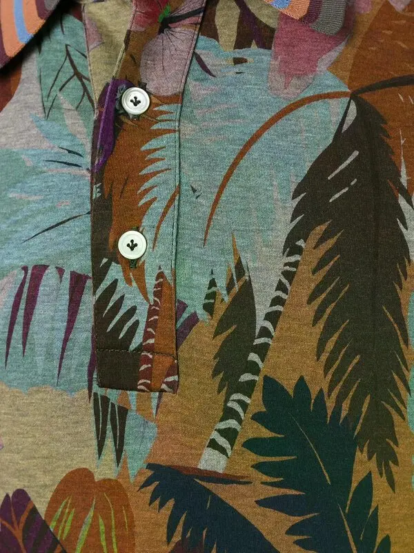 Valentino Garavani Tropical Print Polo Shirt