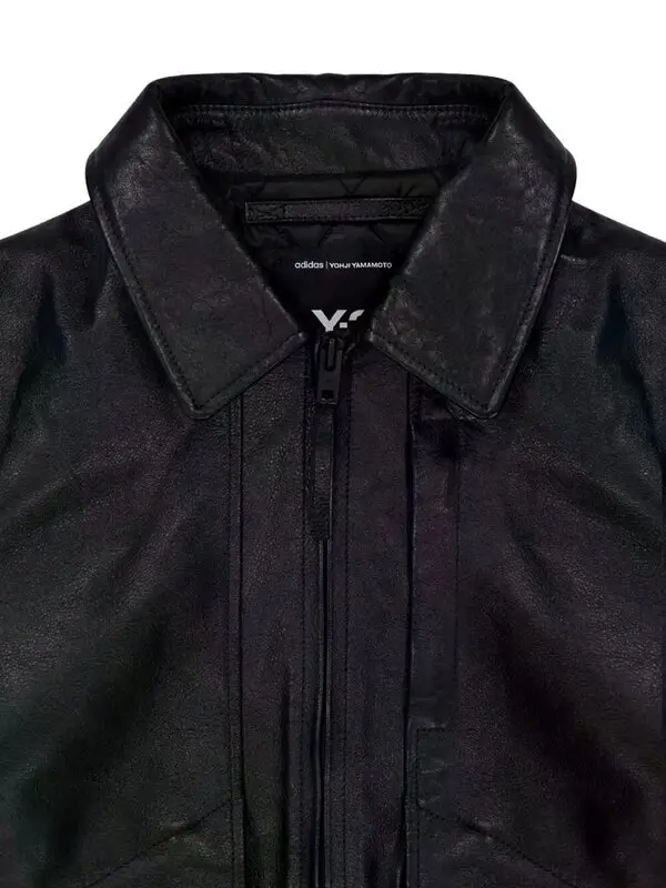 Y3 Zipped-front Leather Jacket