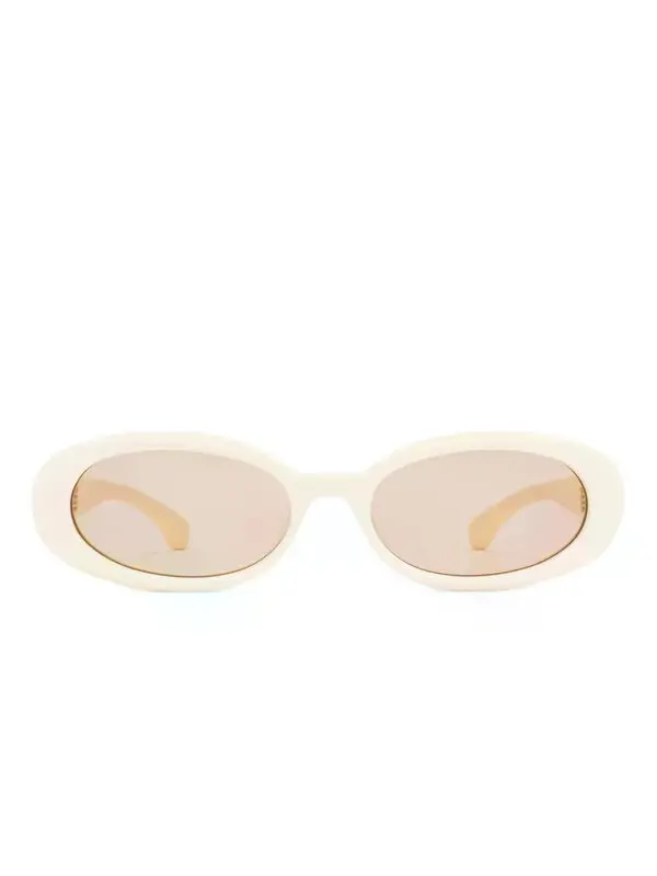 SPORTY & RICH Oval-frame Sunglasses - Neutrals