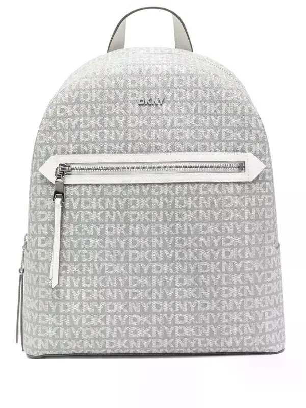 Dkny Logo-plaque Backpack - Grey