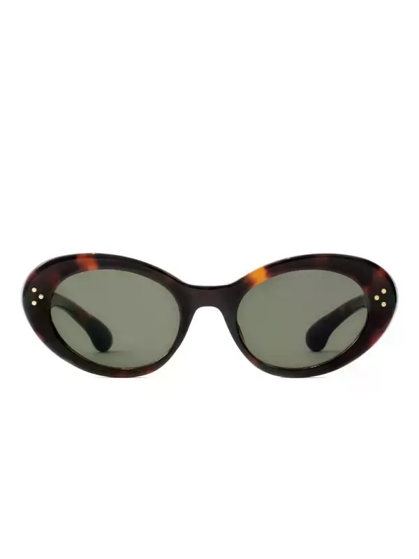SPORTY & RICH Oval Frame Sunglasses - Brown
