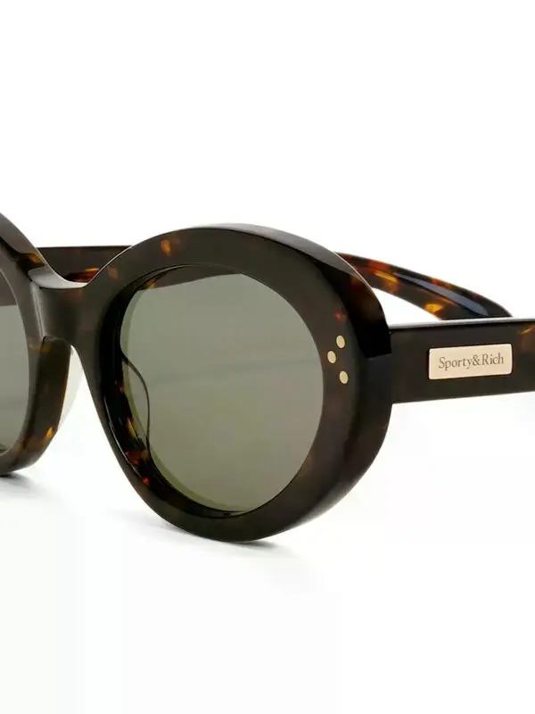 SPORTY & RICH Oval Frame Sunglasses - Brown
