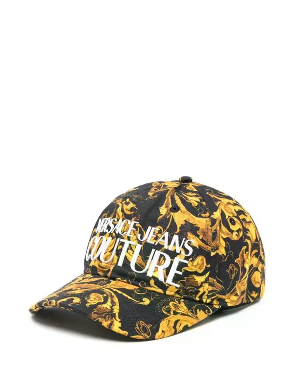 Versace Baroque-print Cap - Black